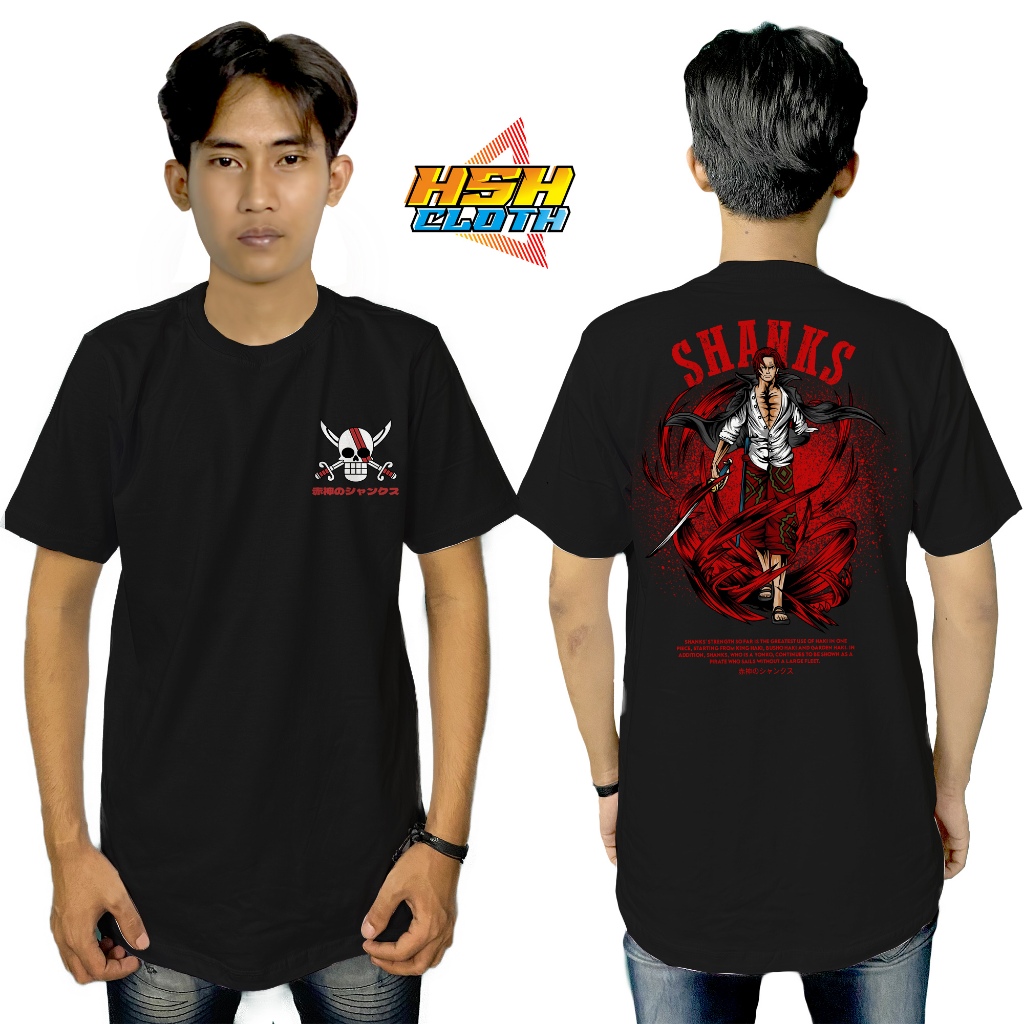 Jual Baju Kaos Distro Anime Design Shanks - HSHCloth | Shopee Indonesia