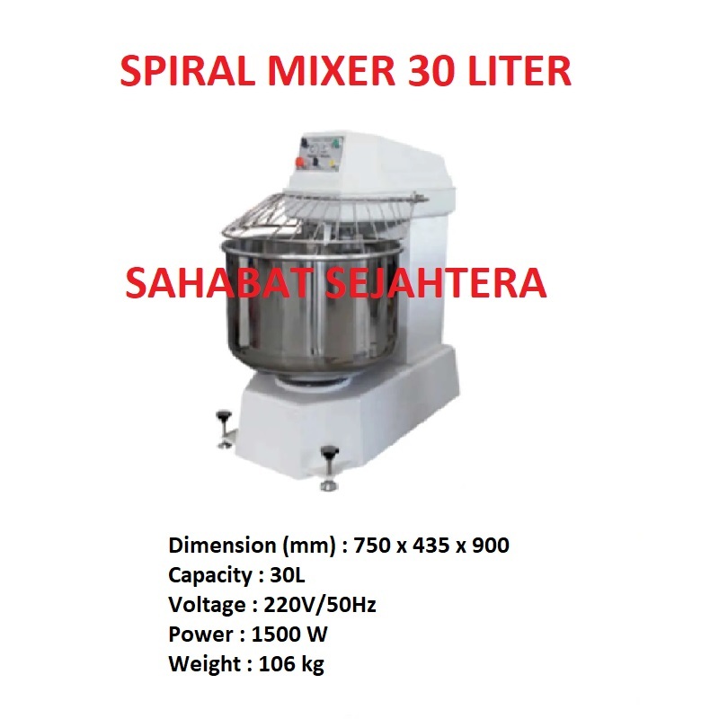 Jual SPIRAL MIXER 30 LITER CROWN TIPE S30 | Shopee Indonesia