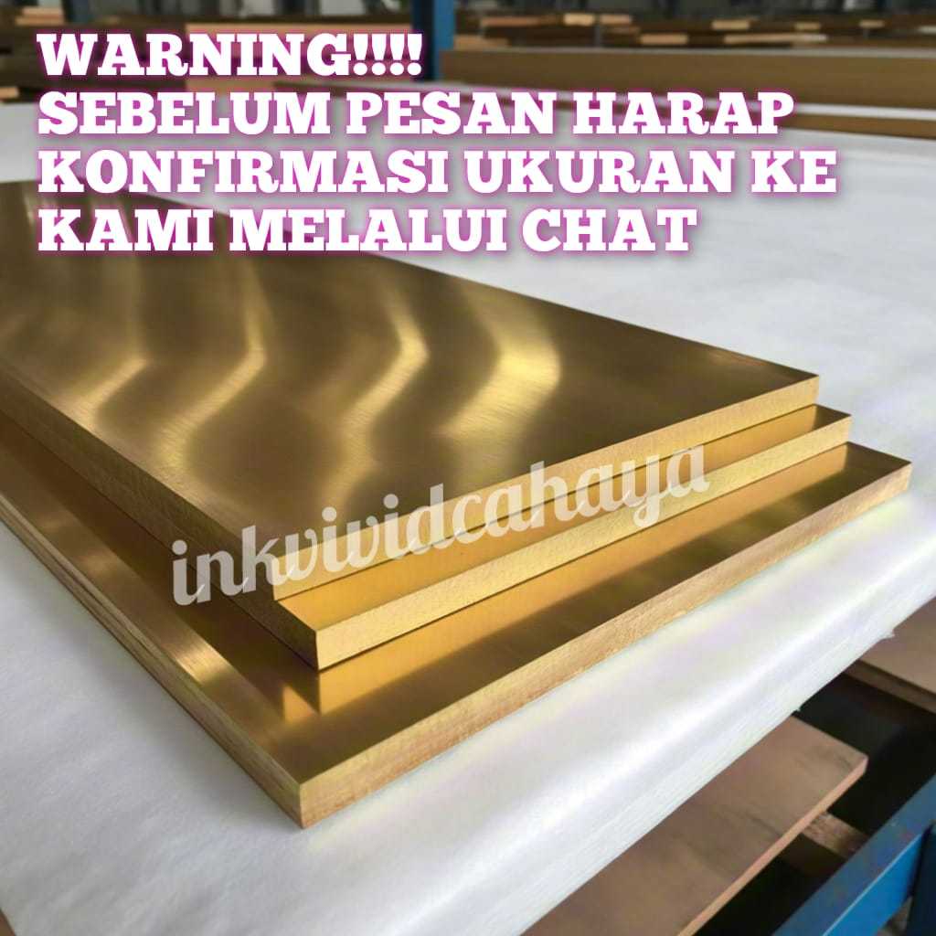 Jual Plat Kuningan 7mm Tebal Ukuran 40x80cm - Kuningan Kuat untuk ...