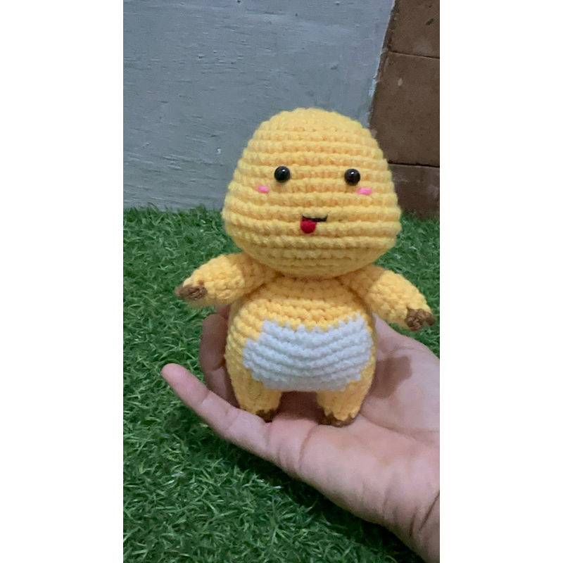 Jual Cute Keychain | NAILONG dino kuning Crochet | Keychain Amigurumi ...