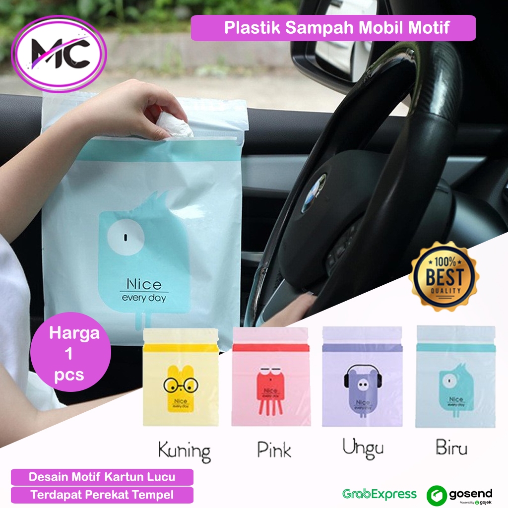 Jual Kantong Plastik Sampah Mobil Karakter Motif Lucu Dengan Perekat ...