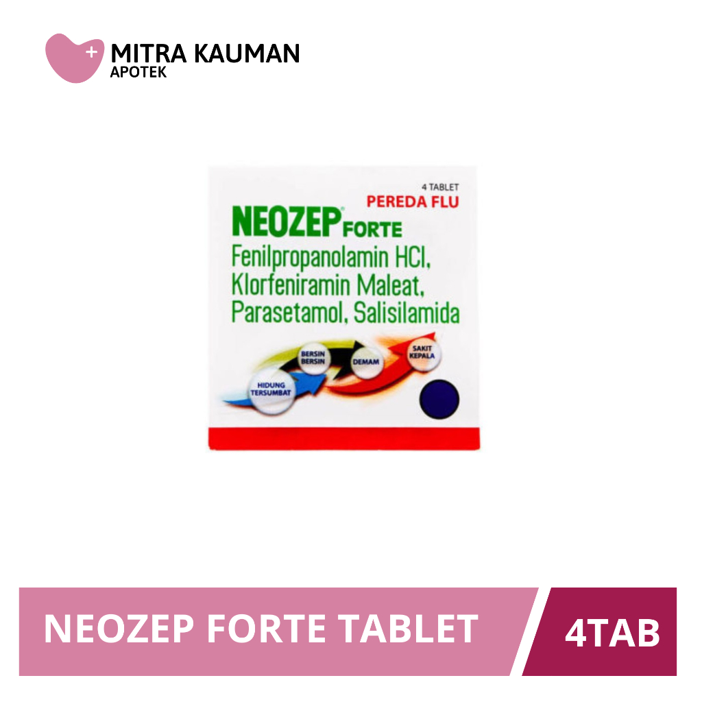 Jual Neozep Forte 4 Tablet - Untuk Sakit Demam Dan Flu | Shopee Indonesia