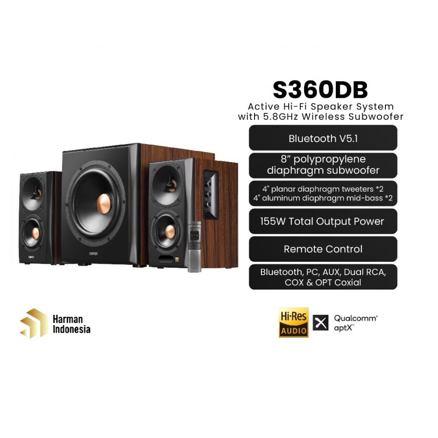 Jual EDIFIER S360DB Hi-Res Audio with wireless subwoofer | Shopee Indonesia