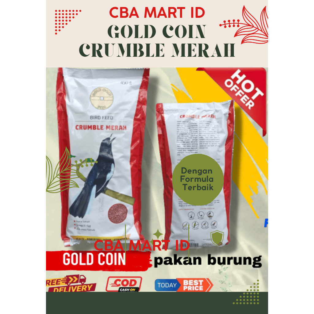 Jual VOER GOLD COIN PAKAN MAKANAN BURUNG MURAI ANIS KACER CUCAK ...
