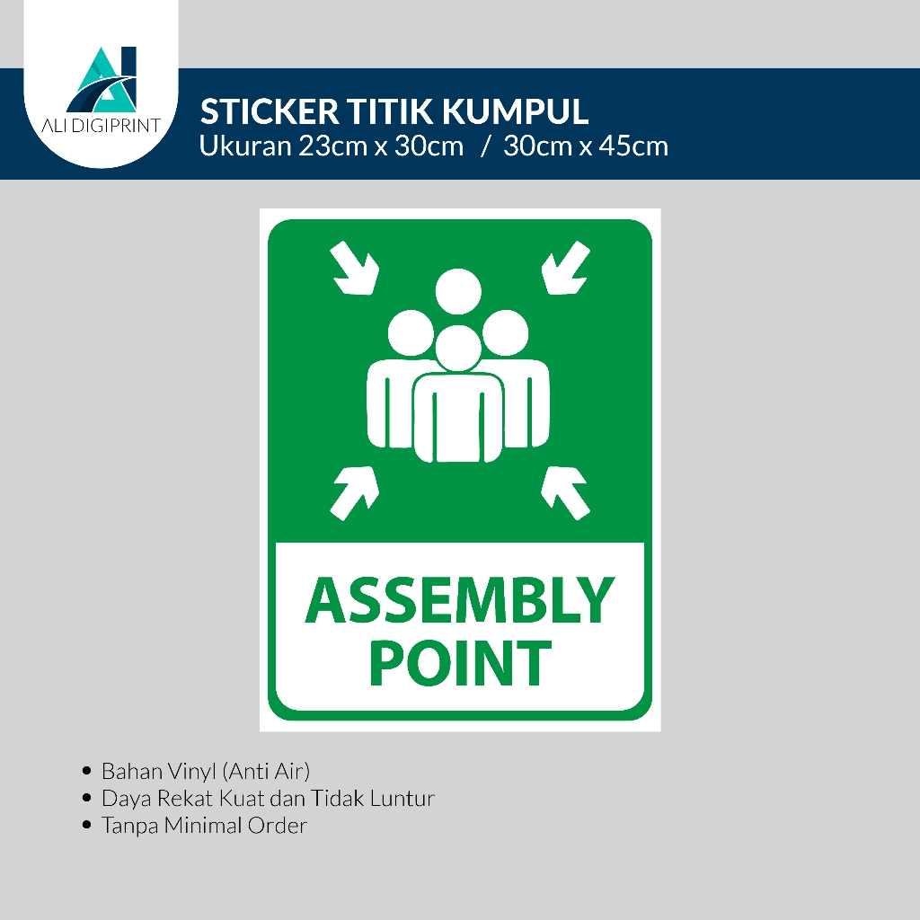 Jual Sticker Titik Kumpul / Sticker Assembly Point / stiker titik ...