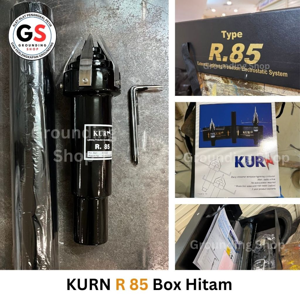 Jual KURN R 85 Box Hitam / Alat Penangkal Petir Kurn Box Hitam Tipe Radius 85 / Lightning ...