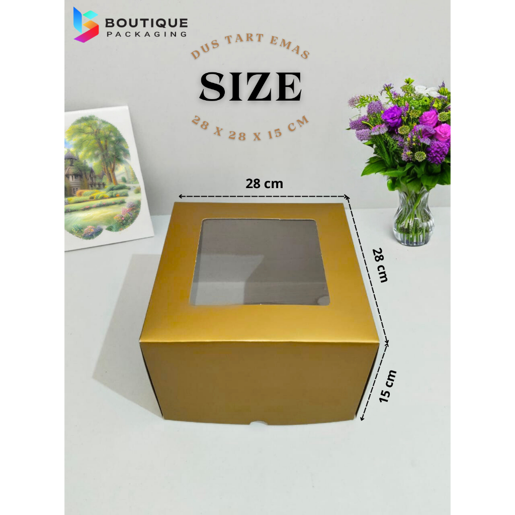 Jual ( 5 Pcs ) Fuji box Kotak Emas Puding Cake Kue Roti Tart Bolu ...