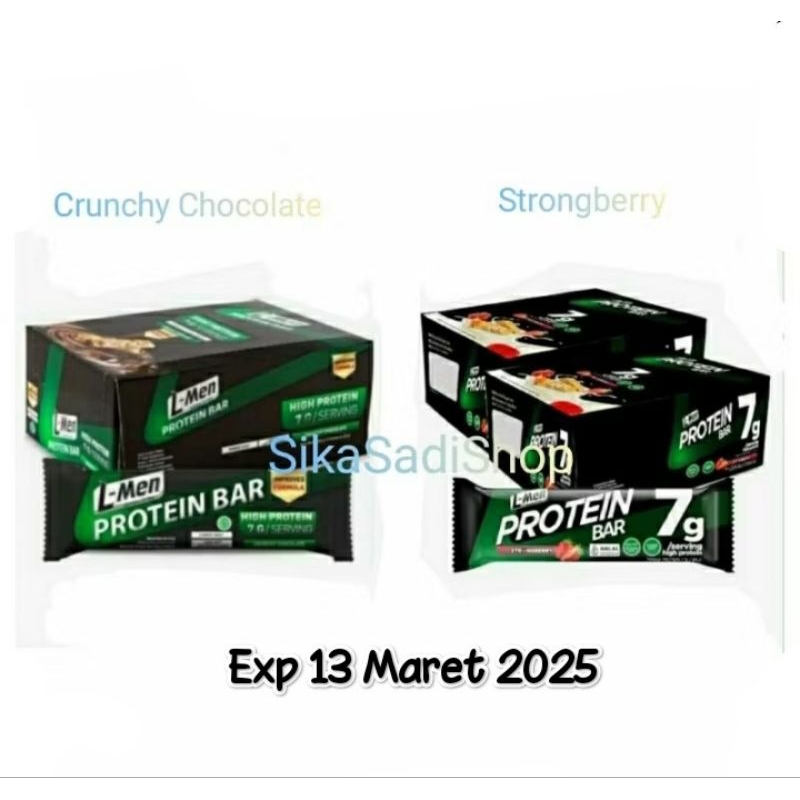 Jual L-Men Protein Bar Crunchy Chocolate - Strongberry 12 Pcs | Shopee ...