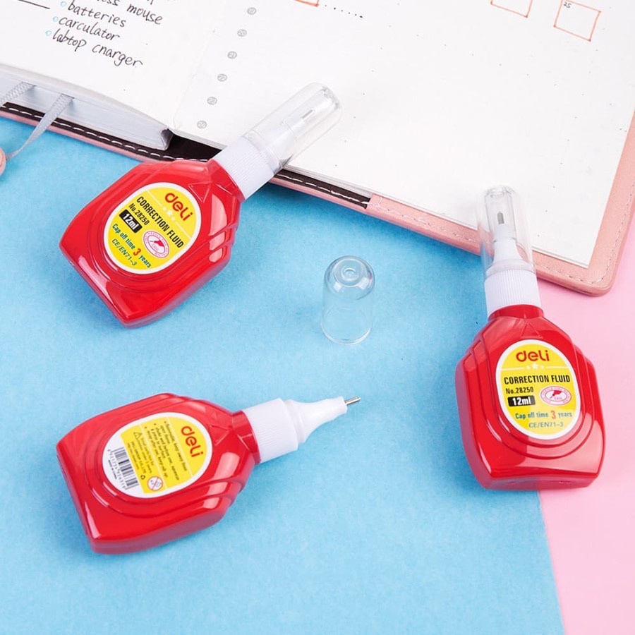 Jual DELI Correction Fluid Pen Tip Ex | Shopee Indonesia