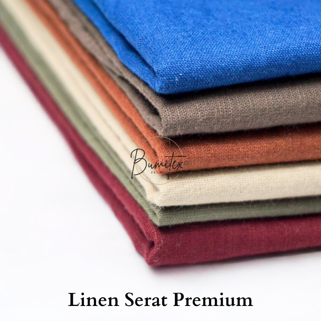 Jual Kain Linen Slub / Linen Serat Premium / katun linen premium 0.5 ...