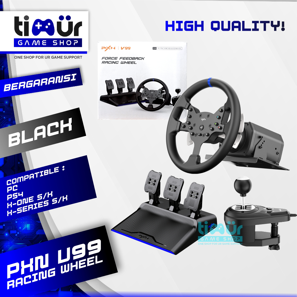 Jual PXN V99 3,2Nm Force Feedback Racing Steering Wheel Race Simulator ...