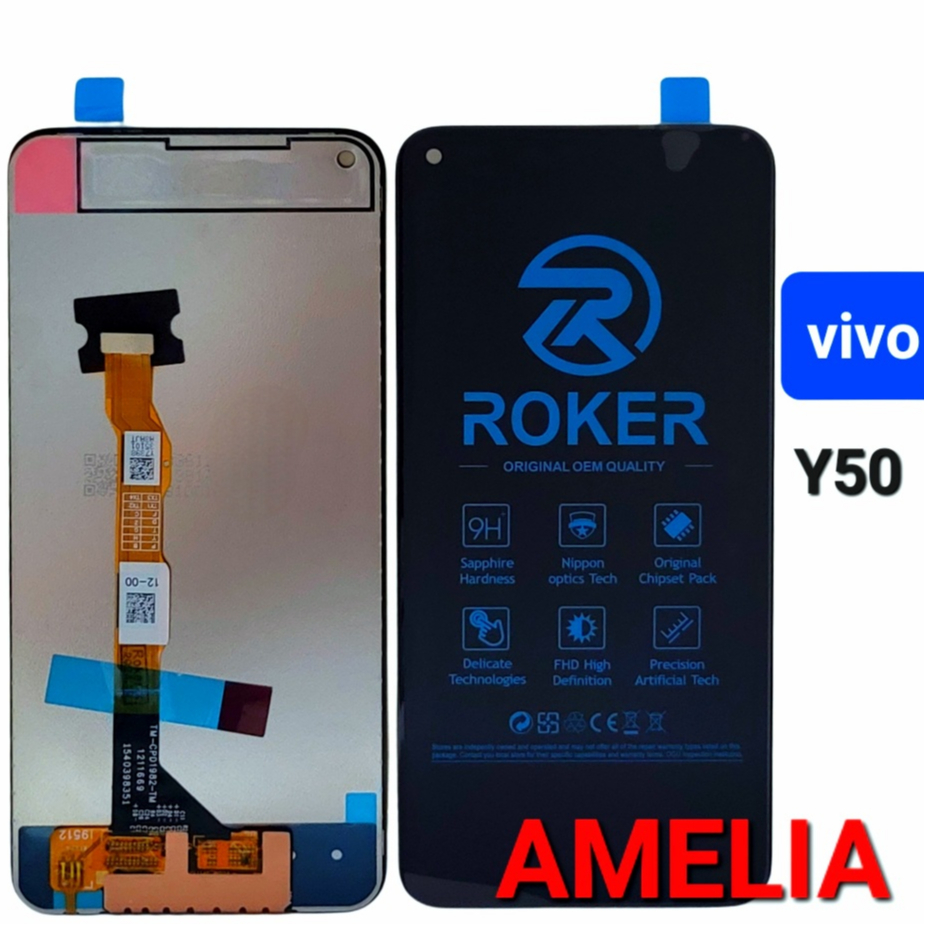 Jual LCD VIVO Y50 1935 FULLSET TOUCHSCREEN BLACK ORI | Shopee Indonesia
