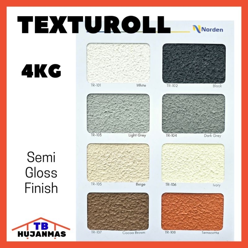 Jual NORDEN Texturoll 4Kg Cat Tekstur Pasir Aplikasi Roll Motif Kamprot ...