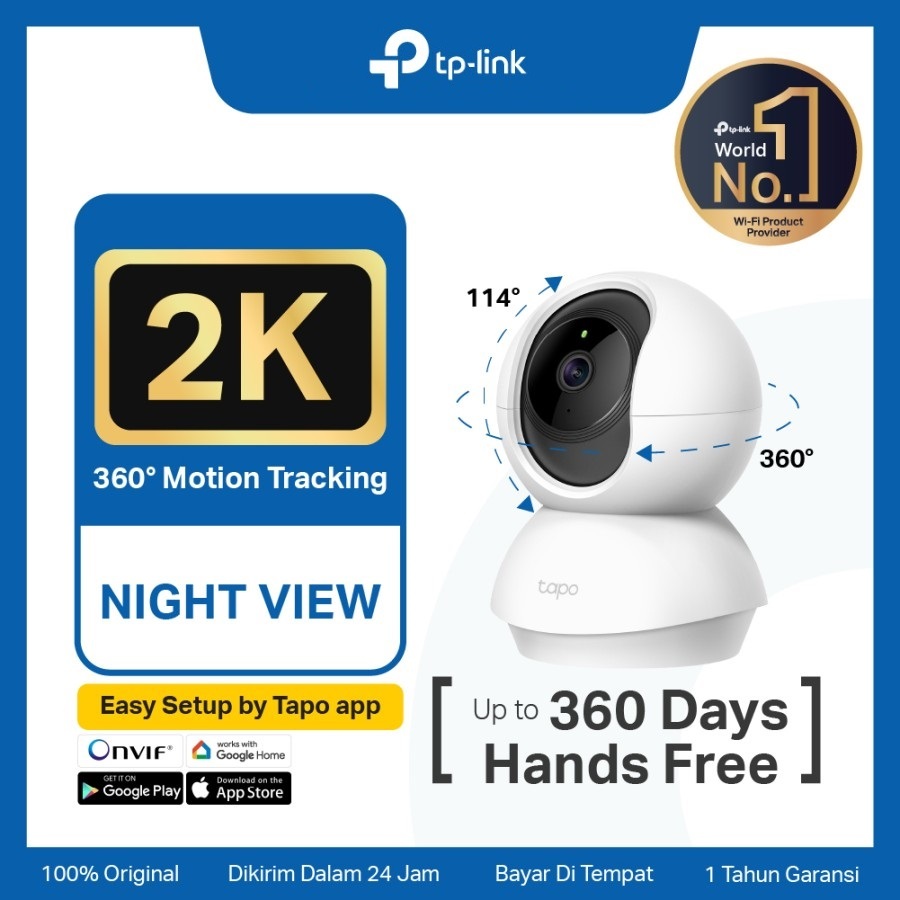 Jual TP-LINK TAPO C210 2K 3MP PAN/TILT HOME SECURITY WI-FI CAMERA/IP CAMERA | Shopee Indonesia
