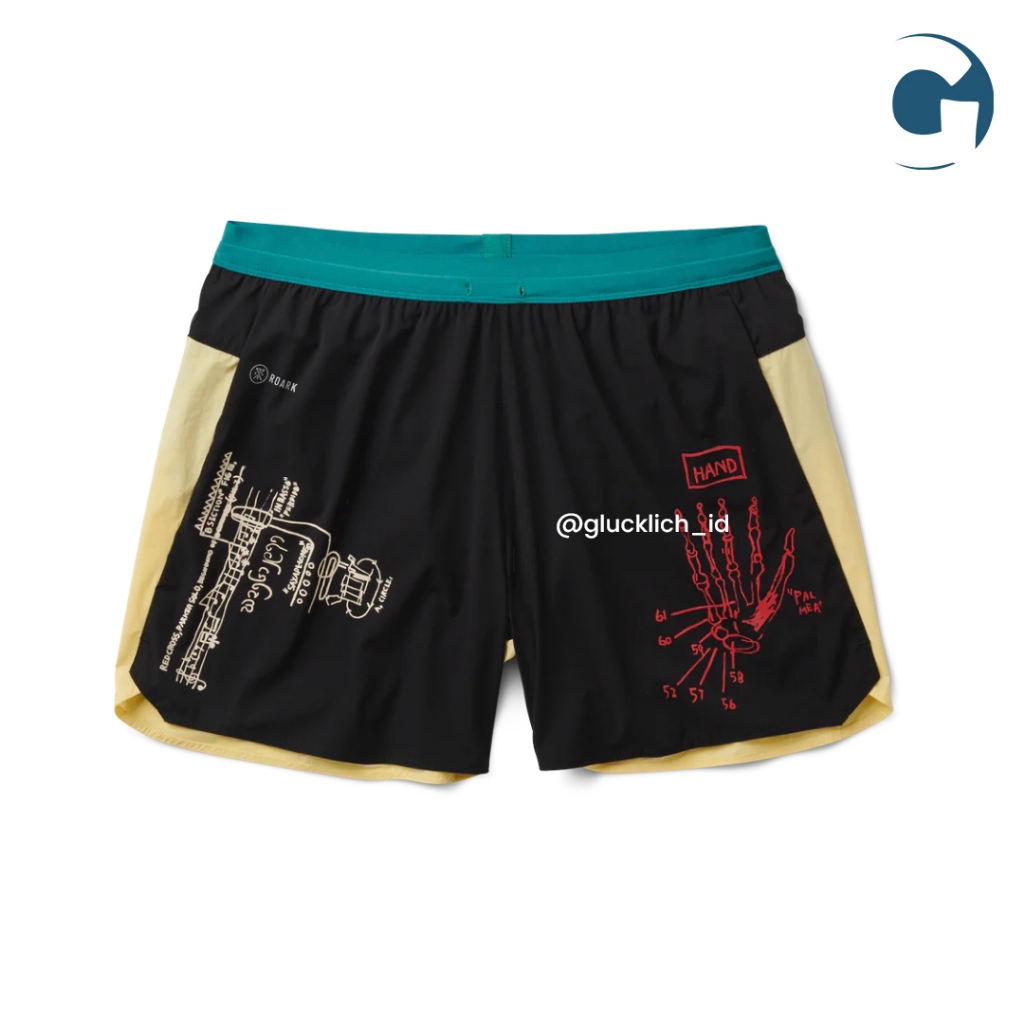 Jual Roark, Run Amok x Jean Michel Basquiat Alta 5” Short Samo Yellow ...