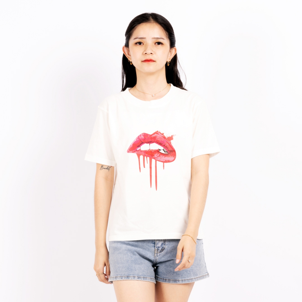 Jual Jo & Co - T-Shirt Wanita - Broken White #068 | Shopee Indonesia