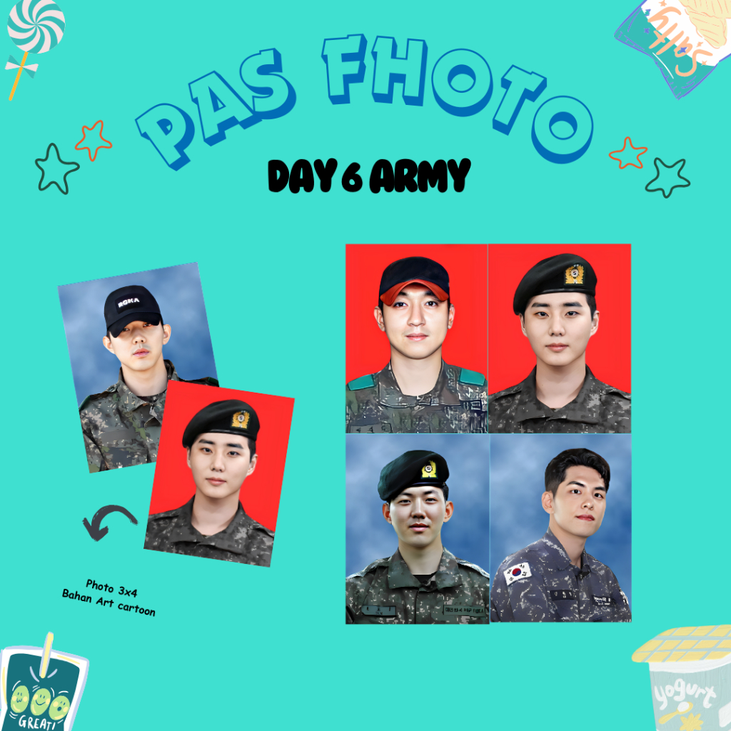 Jual PAS FOTO DAY6 ARMY WAMIL 3x4 (Harga 1- 4PCS) ID PHOTO KPOP IDOL ...