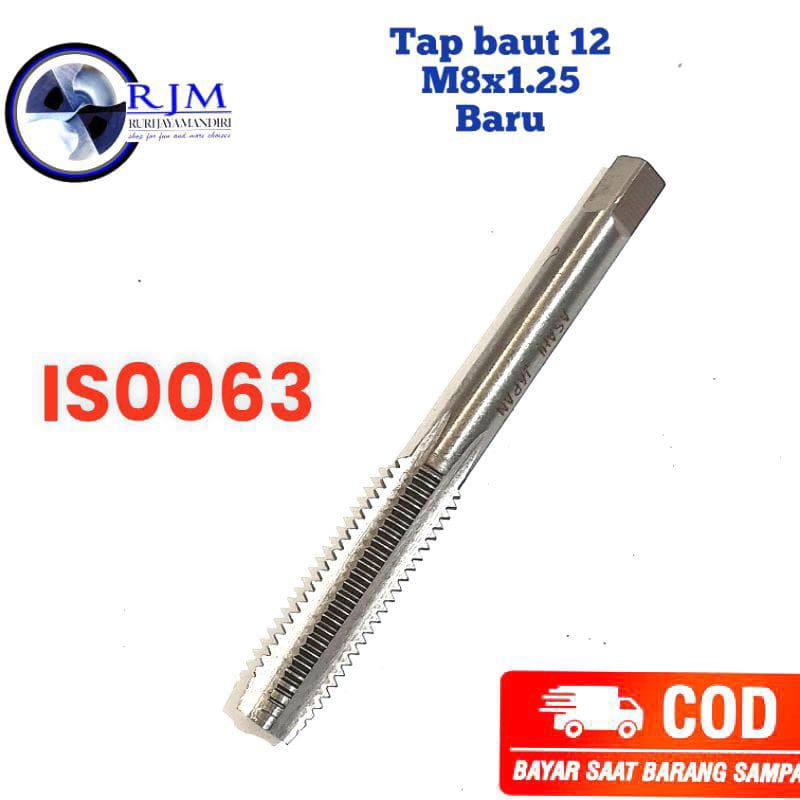 Jual Hand tap baut 12 m8x1.25 bukan yamawa bukan bor nachi hss | Shopee ...