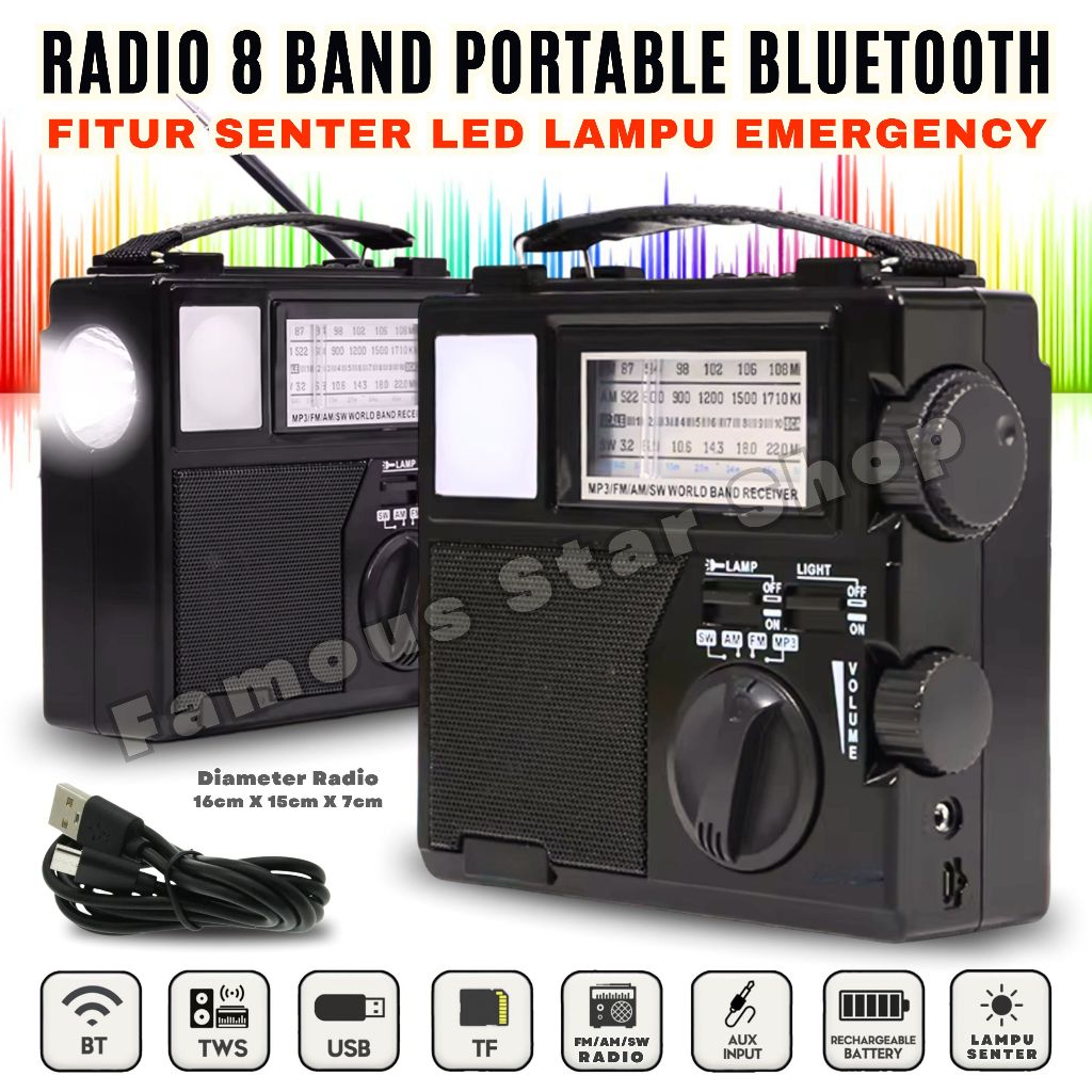 Jual Speaker Radio Canggih Multifungsi Speaker Bluetooth Portabel Radio ...