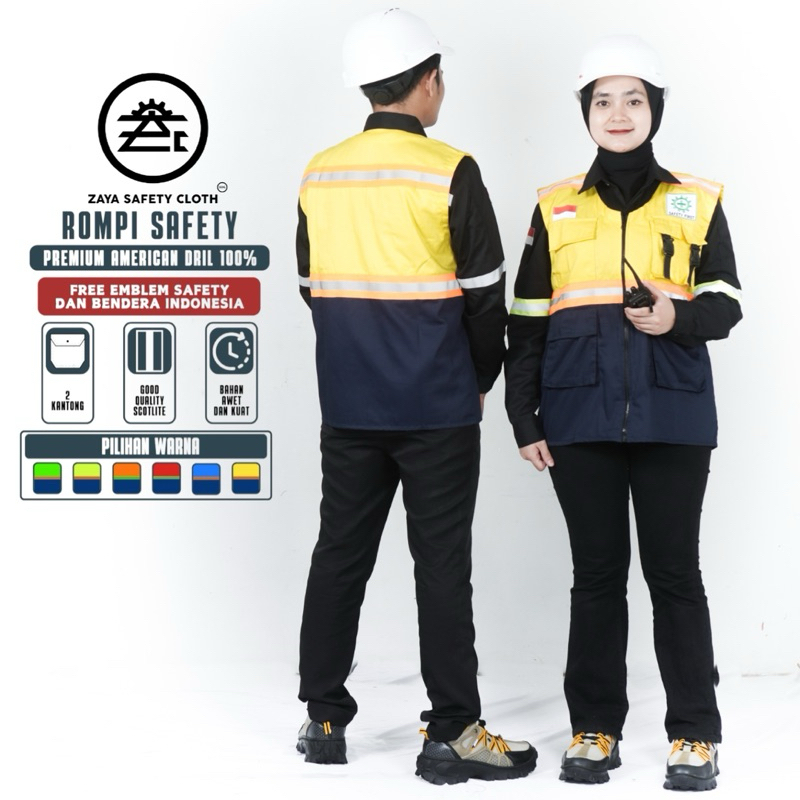 Jual rompi safety|rompi sefti|rompi proyek|rompi k3|rompi HSE Warna ...