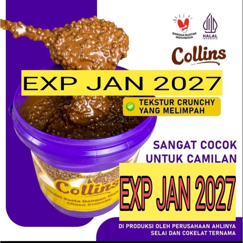 Jual Collins Choco Crunchy selei collins coklat crunchy 1kg | Shopee ...