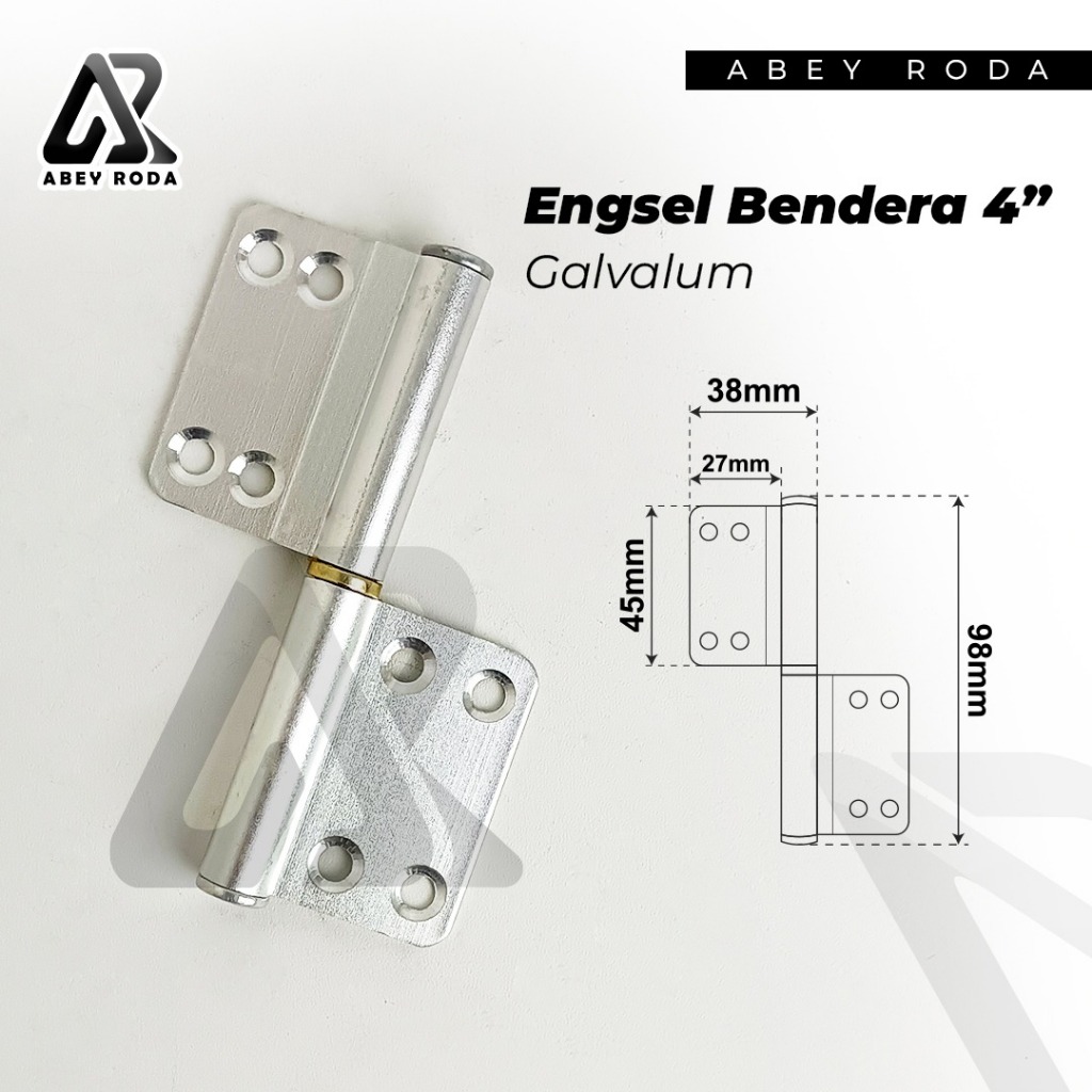 Jual Engsel Bendera 4 Inch Galvalum (1 set / 2pcs) Kanan | Shopee Indonesia