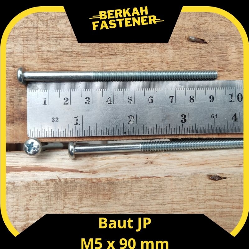 Jual Baut JP kepala obeng plus M5 x 90 mm | Shopee Indonesia