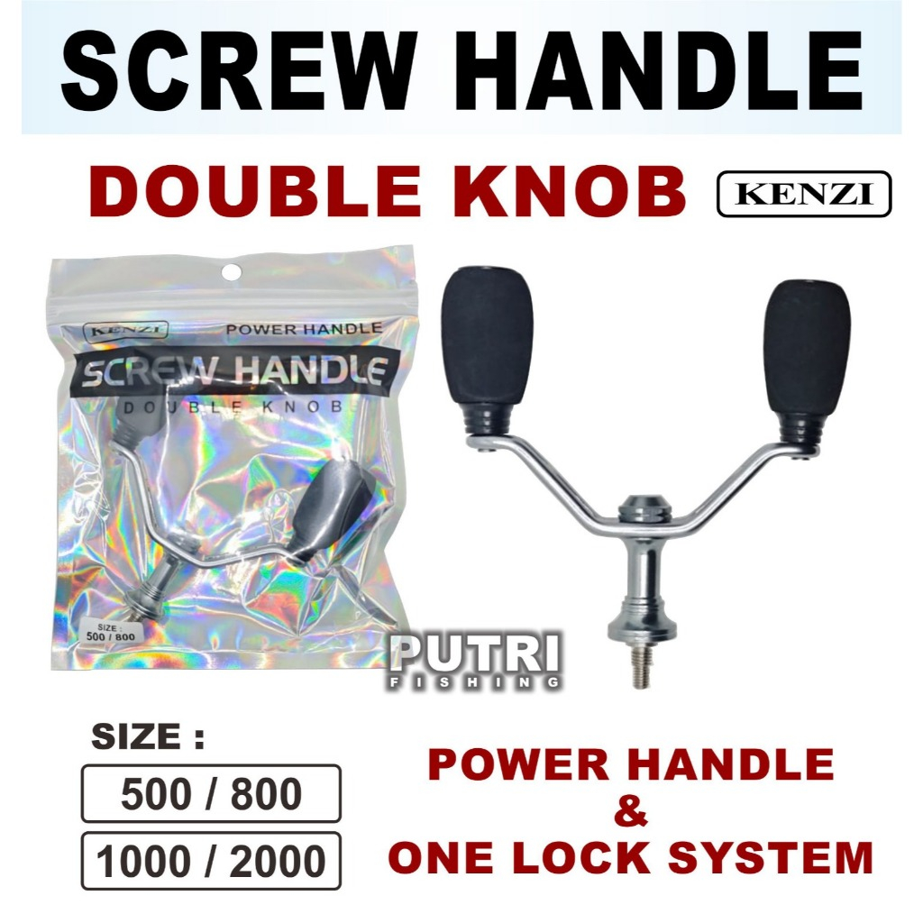 Jual KENZI TWIN HANDLE REEL DOUBLE EVA KNOB SPINNING GRIP ONE PIECE ...