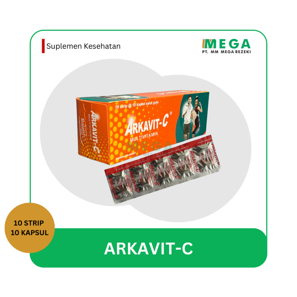 Jual Arkavit C Multivitamin Kapsul ( 1 Box isi 10 Strip ) | Shopee ...