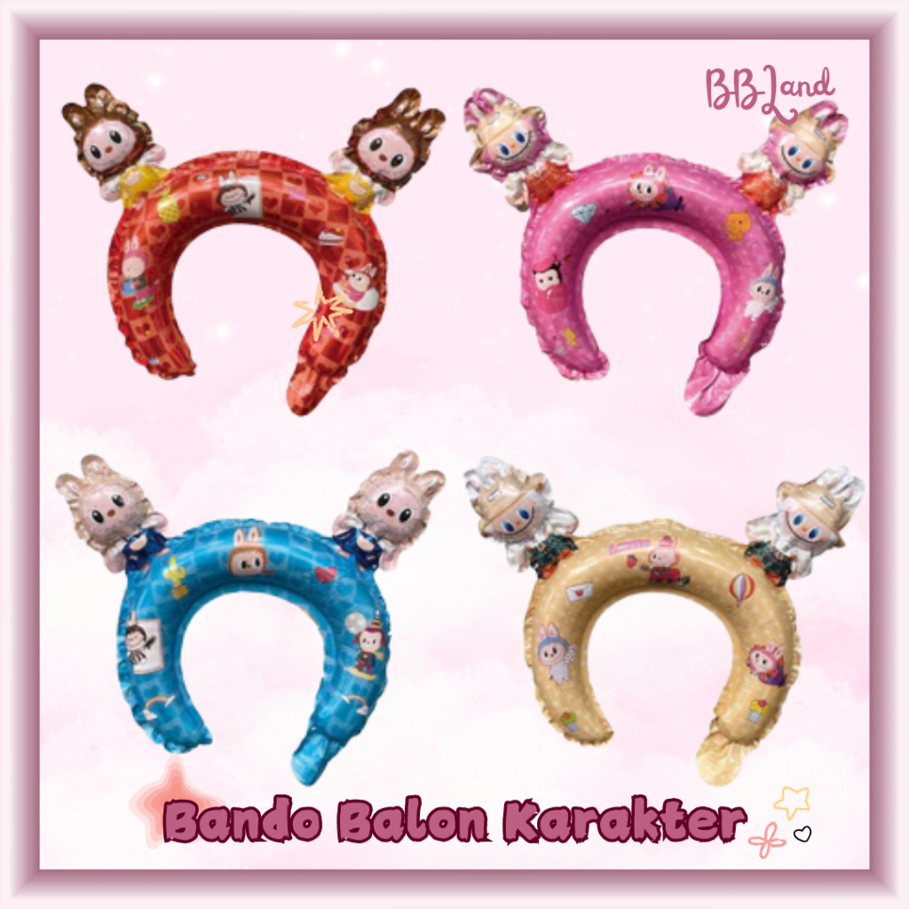 Jual Bando Balon Karakter Labubu Christmas Balon Ulang Tahun Foil ...