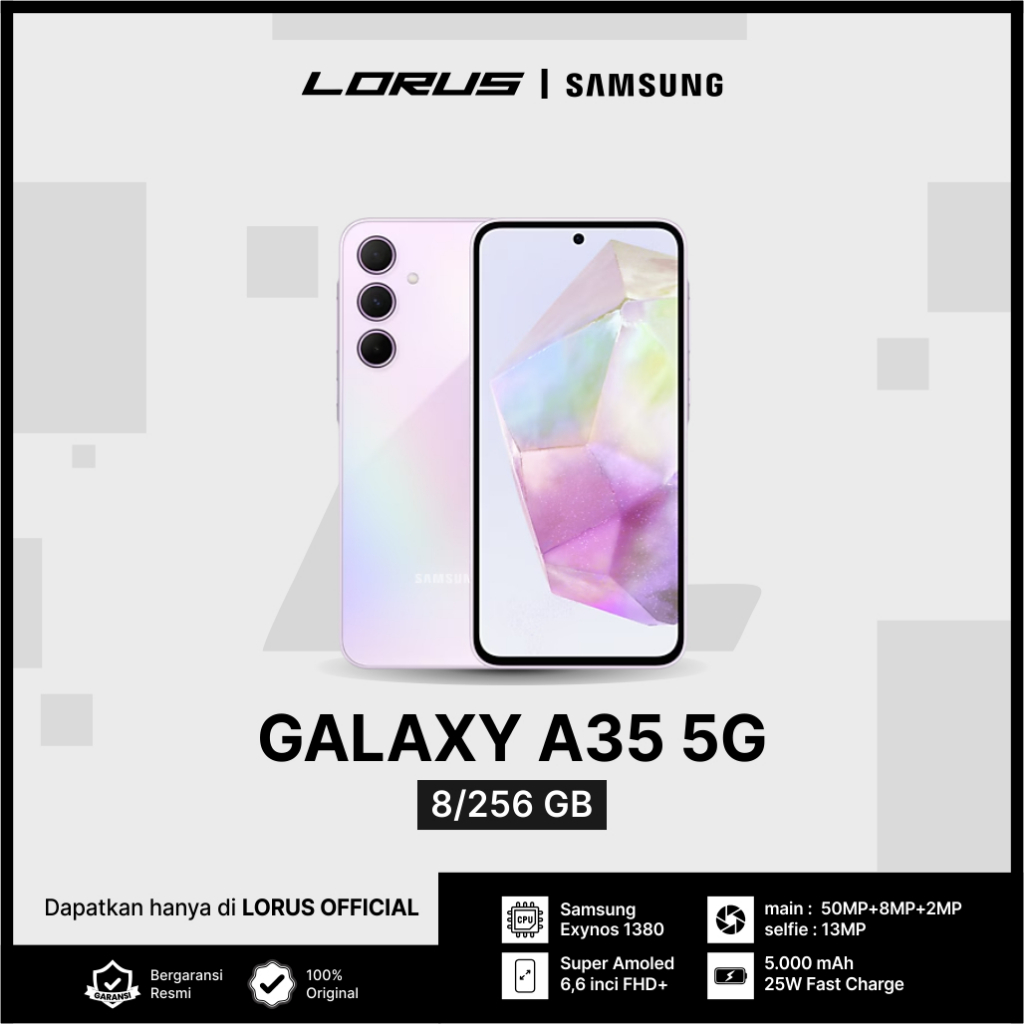Jual Samsung Galaxy A35 5G | 8/256GB | Exynos 1380, Layar Super AMOLED 120 Hz, IP67, Main Camera ...