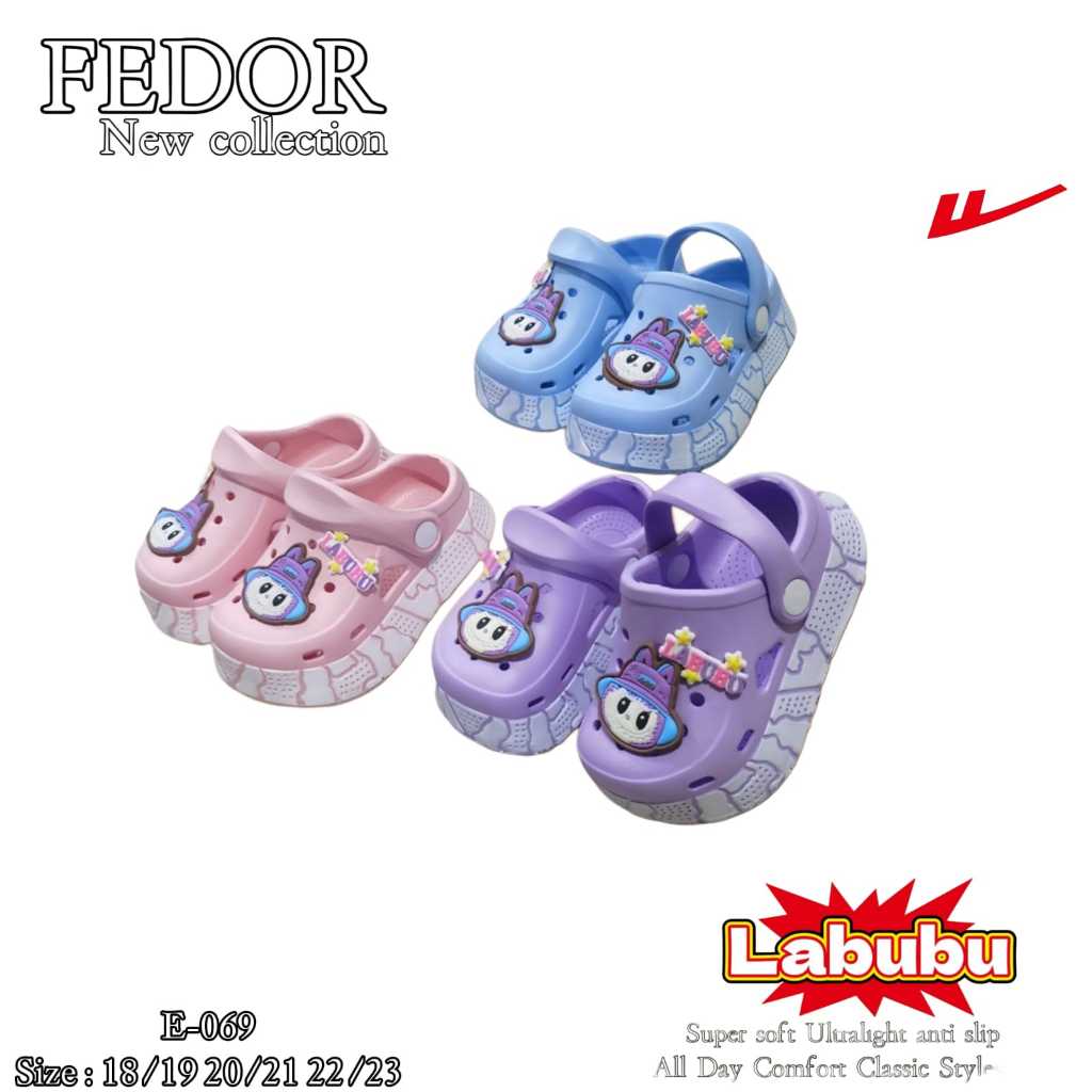 Jual Sandal baim labubu anak perempuan dan anak laki-laki E-069 18-29 ...