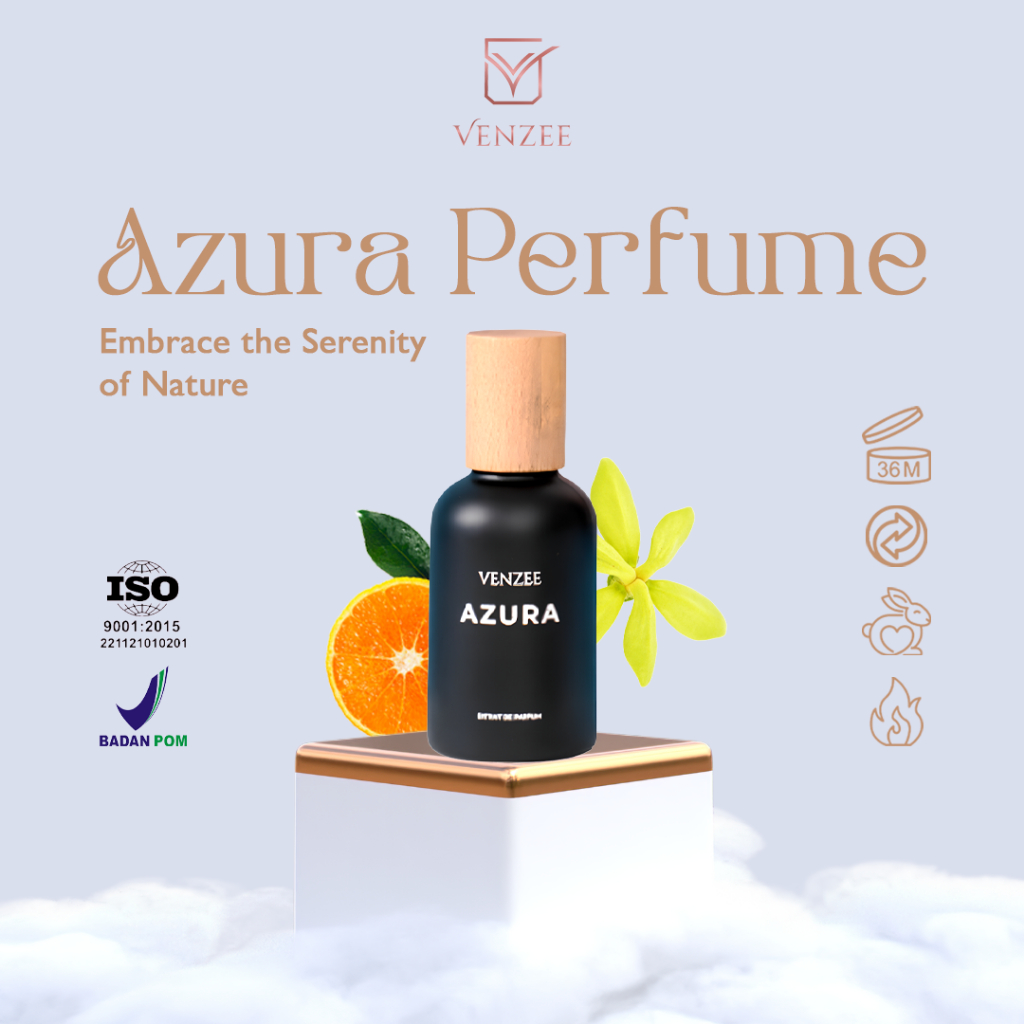 Jual Parfum Wanita Venzee Azura Extrait De Parfum 30ml Wangi Tahan Lama ...
