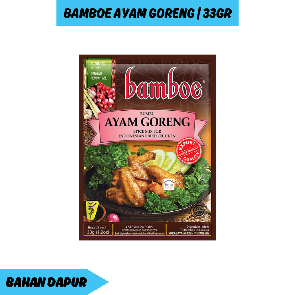 Jual Bamboe Indonesia Bumbu Masak Instan Ayam Goreng | Shopee Indonesia
