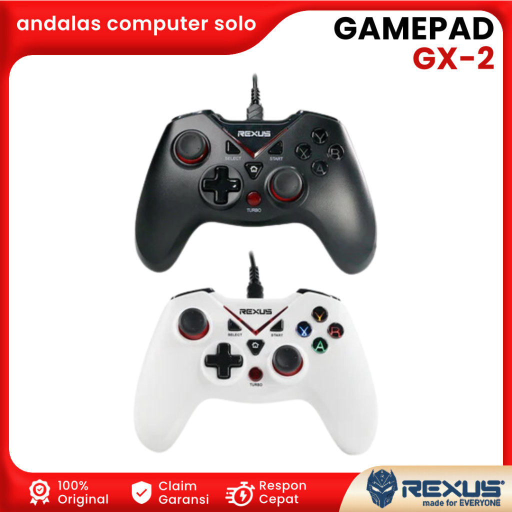 Jual GAMEPAD JOYSTICK PRO GAMING REXUS GX-2 GAMEPAD GAMING ANDROID PC ...
