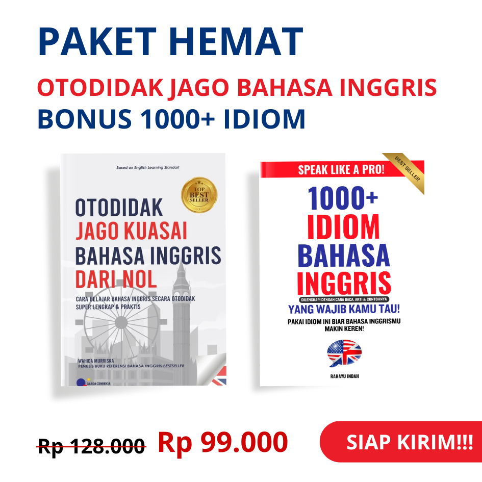 Jual Paket Hemat 2 Buku Best Seller Otodidak Jago Kuasai Bahasa Inggris + Idiom Bahasa Inggris ...
