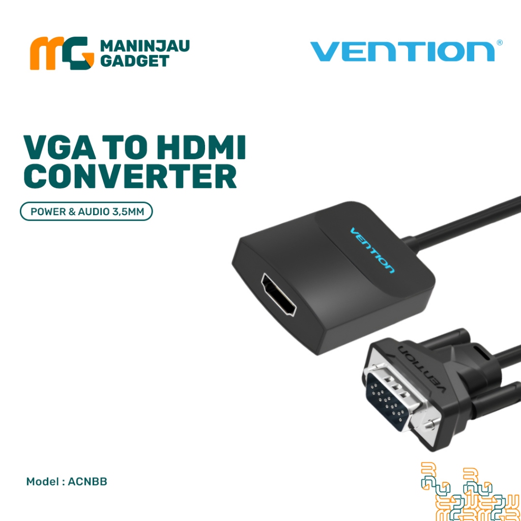 Jual VENTION Converter VGA To HDMI | Shopee Indonesia