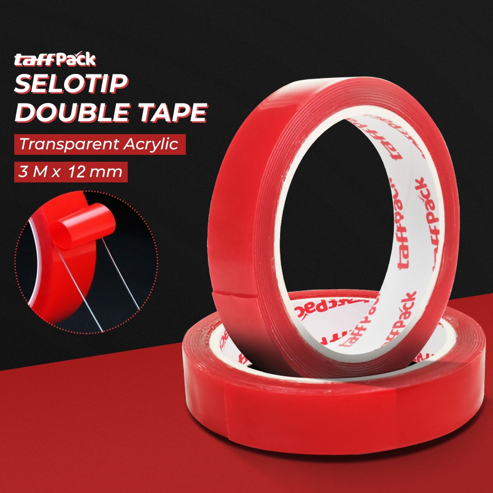 Jual TaffPACK Selotip Double Tape Transparent Acrylic Isolasi Akrilik ...