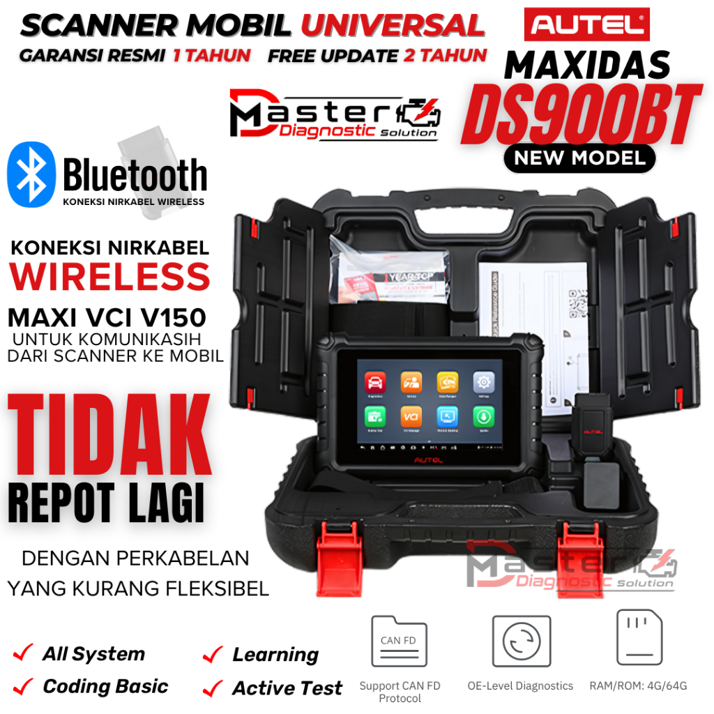 Jual AUTEL MaxiDAS DS900BT Terbaru Scanner Mobil universal dengan VCI ...