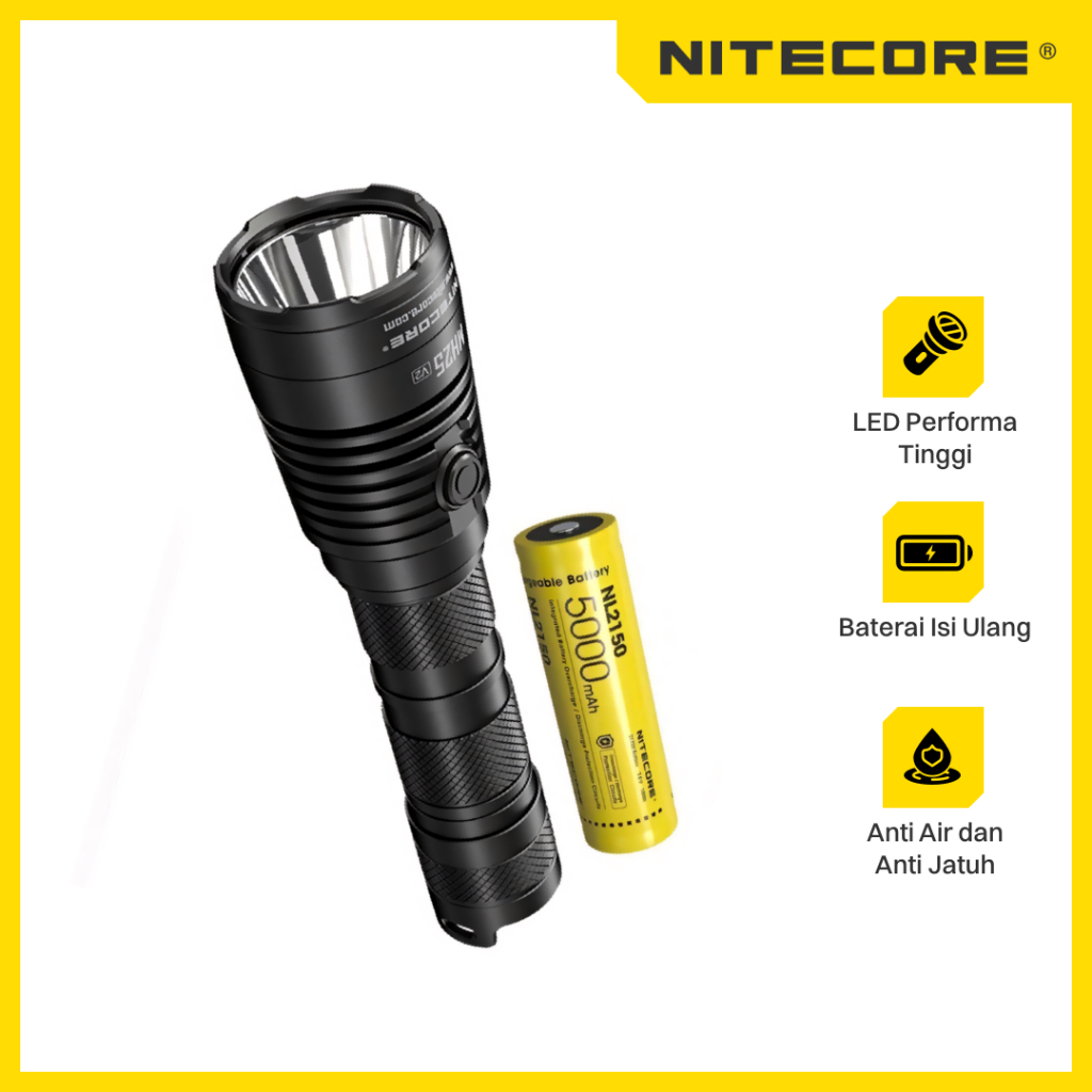 Jual NITECORE Senter High Performance LED 1300 Lumens with Battery ...