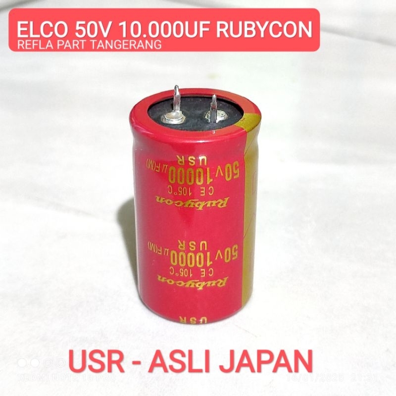 Jual KAPASITOR ELCO 50V 10000UF RUBYCON JAPAN USR | Shopee Indonesia