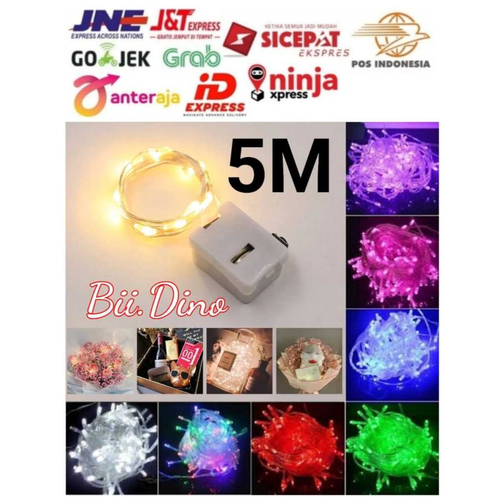 Jual Lampu Tumblr Kawat Mini 5m 5 Meter Baterai Lampu Hias Dekorasi ...