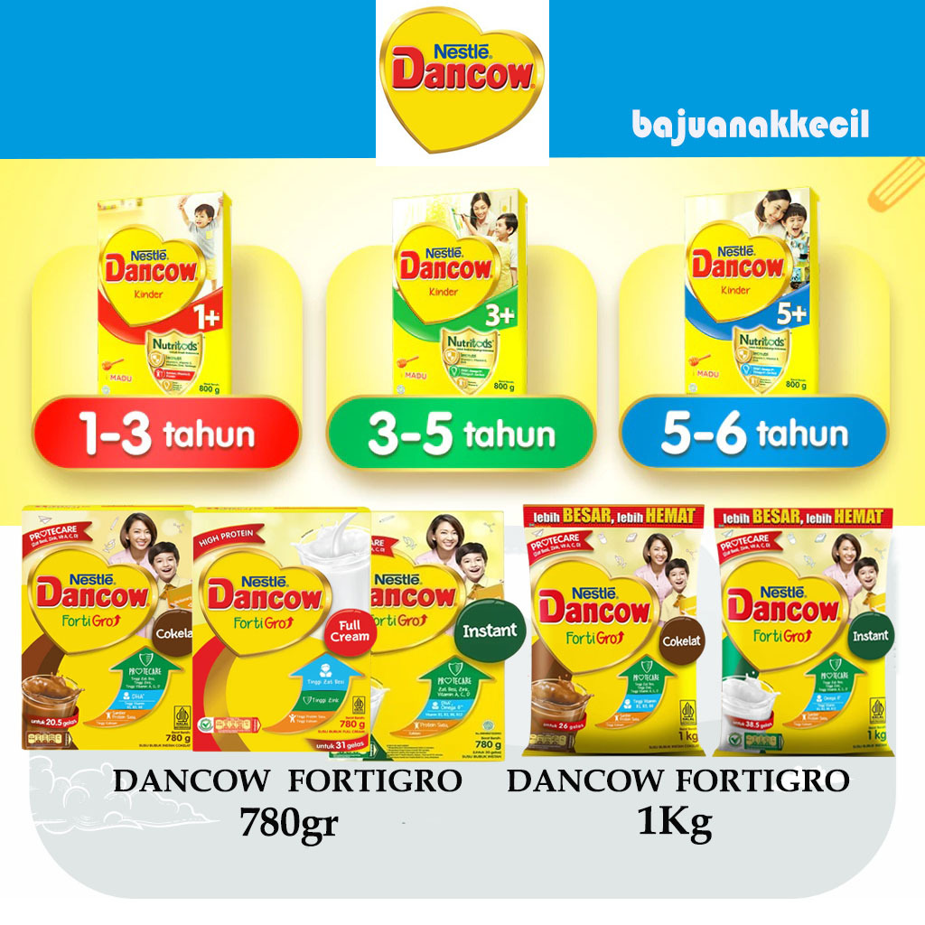 Jual Dancow 1 3 5 + Susu Bubuk Pertumbuhan Anak Rasa Madu Vanila Coklat ...