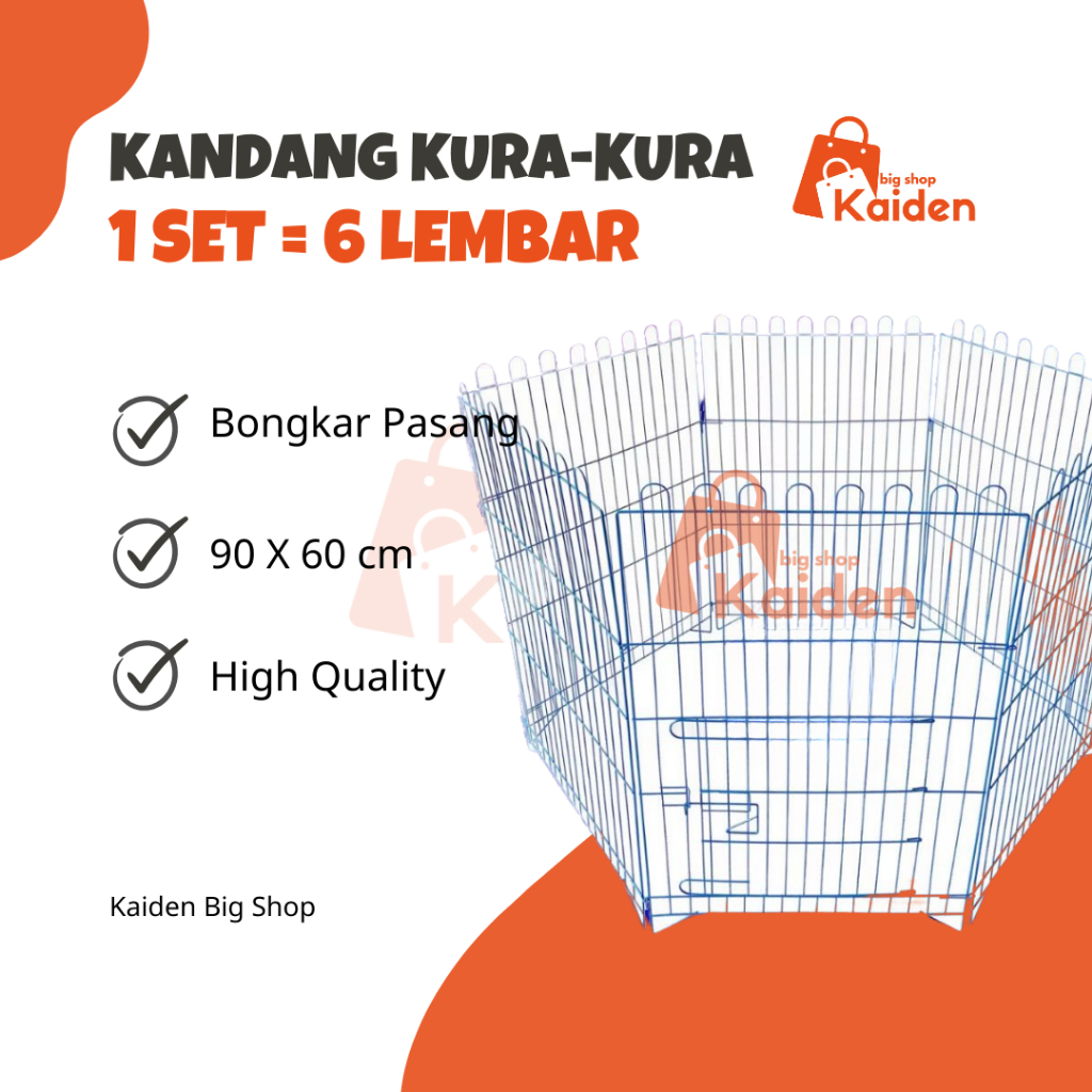 Jual Kandang Pagar Besi Lipat Kandang Kucing Anjing Kelinci Ukuran ...