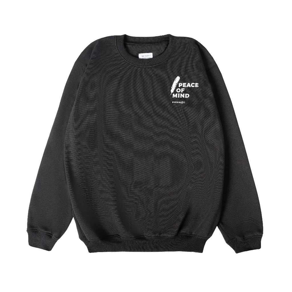 Jual Evernext - Sweater Crewneck Longsleeve Hitam Fleece Pria Sweater ...
