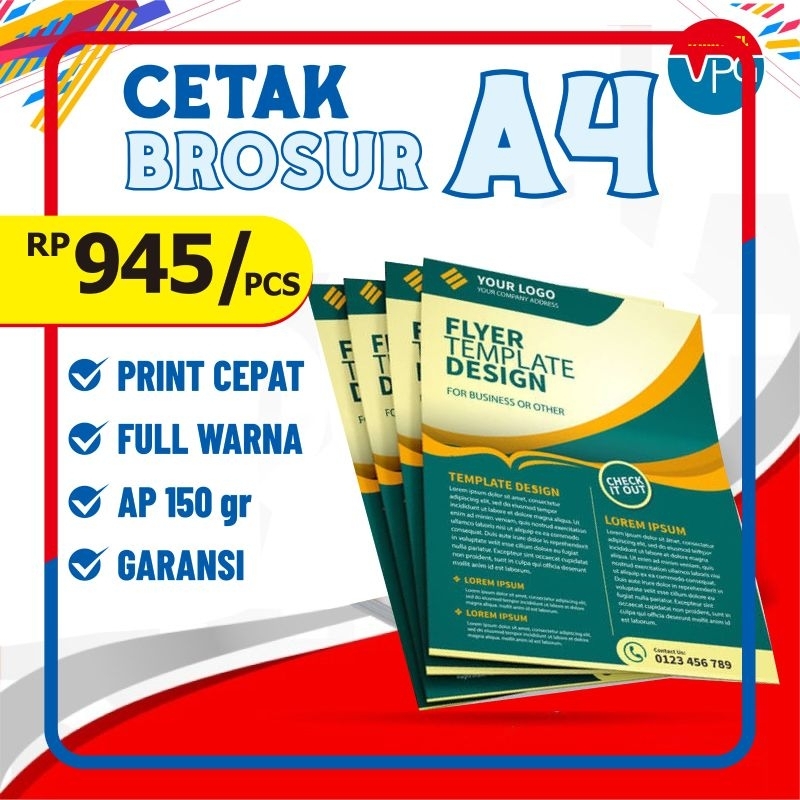 Jual CETAK BROSUR A4 TERMURAH [] CETAK FLYER A4 TERMURAH | Shopee Indonesia