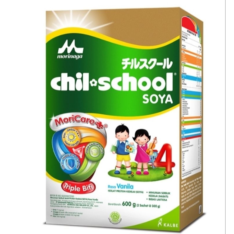 Jual Morinaga Chill - School Soya 4 Susu Bubuk Pertumbuhan Anak 3-12 ...