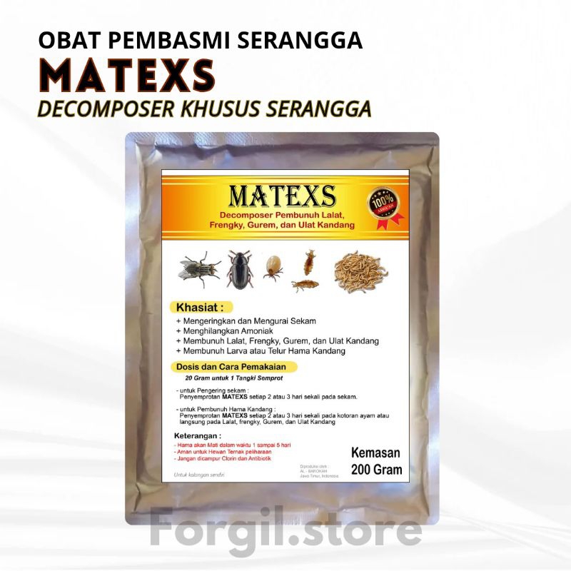 Jual MATEXS Dekomposer Pembunuh Lalat - Frengky - Gurem - Ulat Kandang - Hama Bakteri Kandang ...