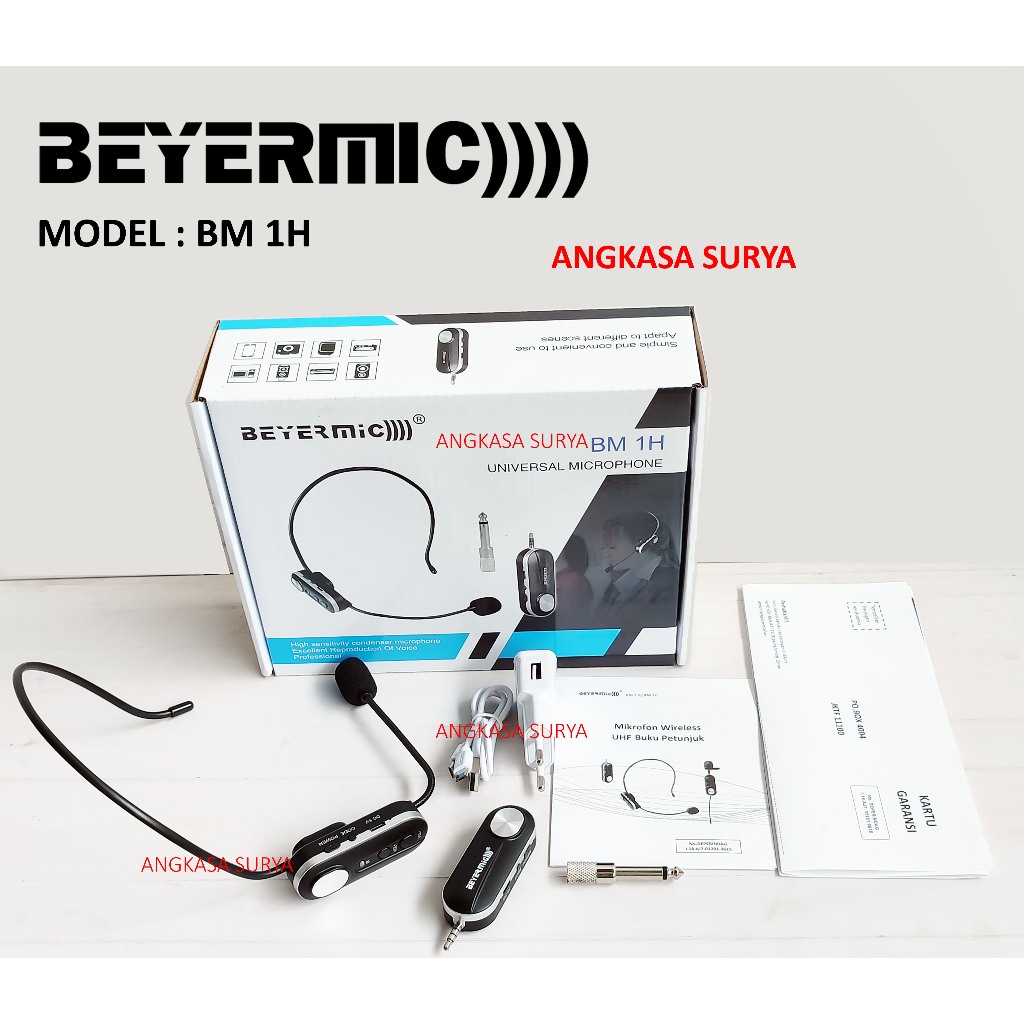 Jual MIC WIRELESS BEYERMIC BM 1H ORIGINAL / BANDO MICROPHONE BEYERMIC ...