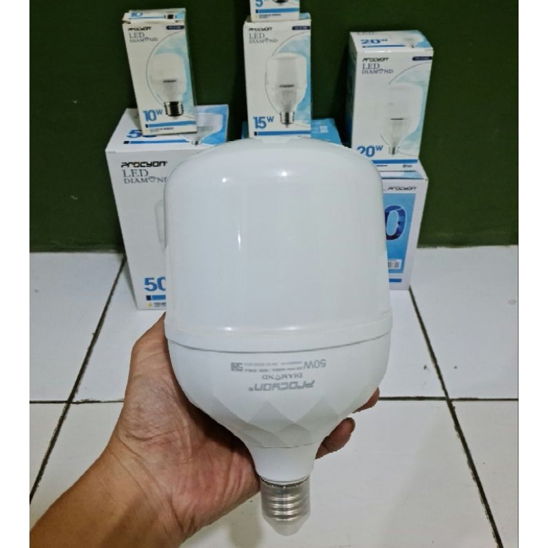 Jual LAMPU LED 50 WATT SUPER JUMBO BERGARANSI TYPE DIAMOND HEMAT ENERGI 80% SUPER TERANG ...